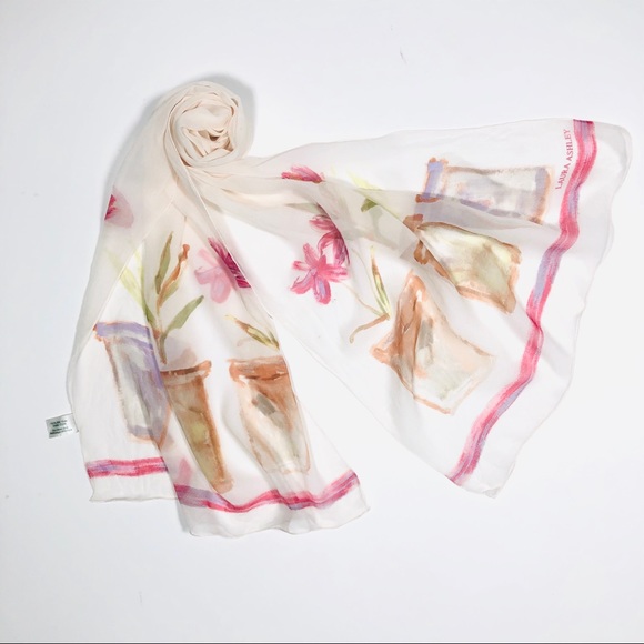Laura Ashley | Accessories | Laura Ashley Silk Scarf | Poshmark
